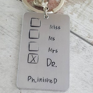 Phd Doctorate Graduate Key Ring Gift,graduation Gift,not That Kind of ...