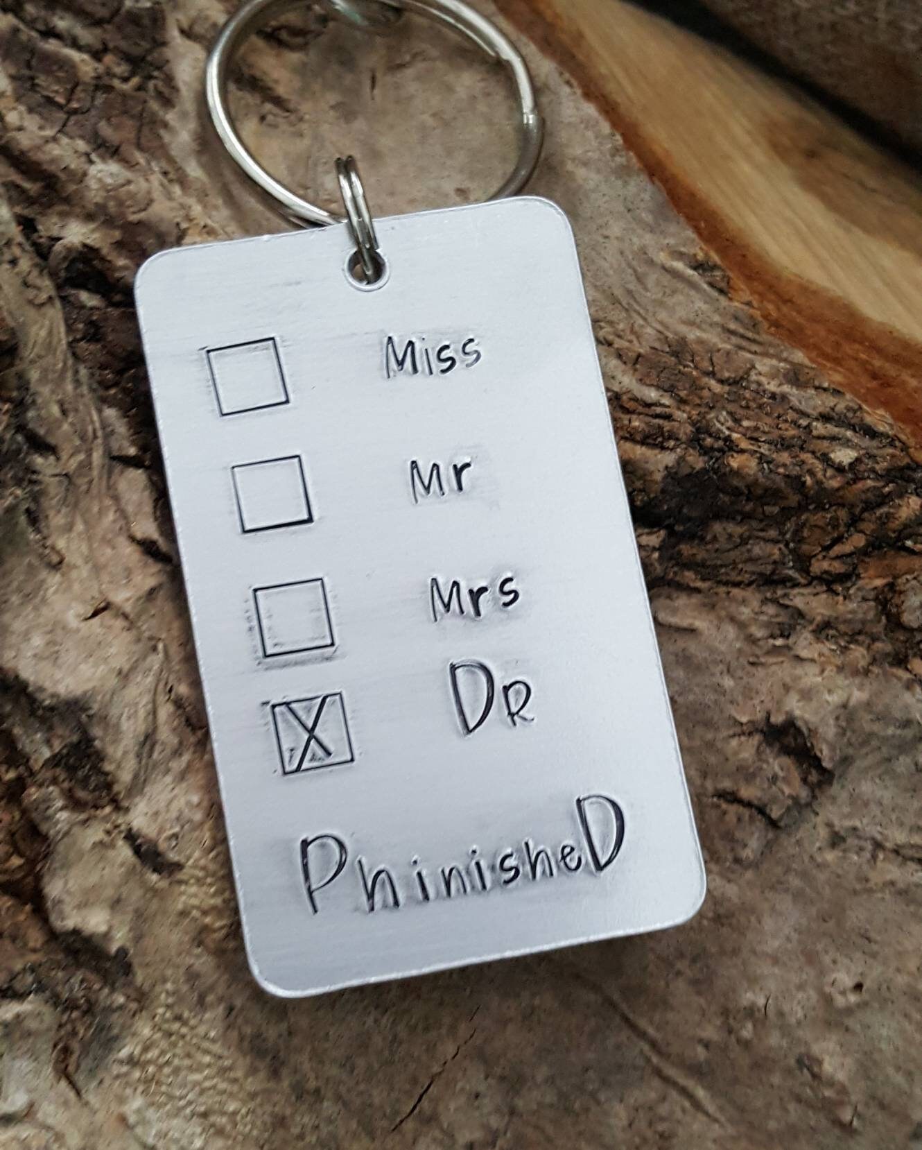 Phd Doctorate Graduate Key Ring Giftgraduation Giftnot That - Etsy