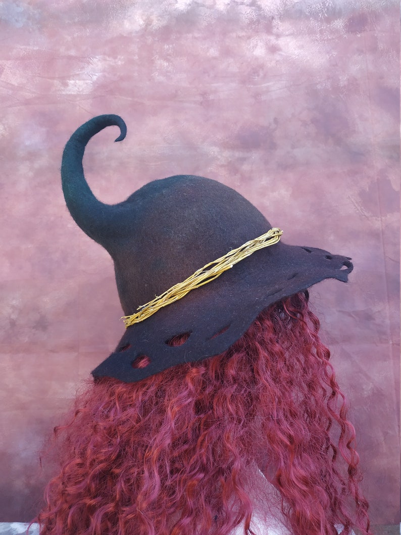 Wizar Hat Witch Wizard Hat Wool Hat Pixie Cap Felt Hat - Etsy