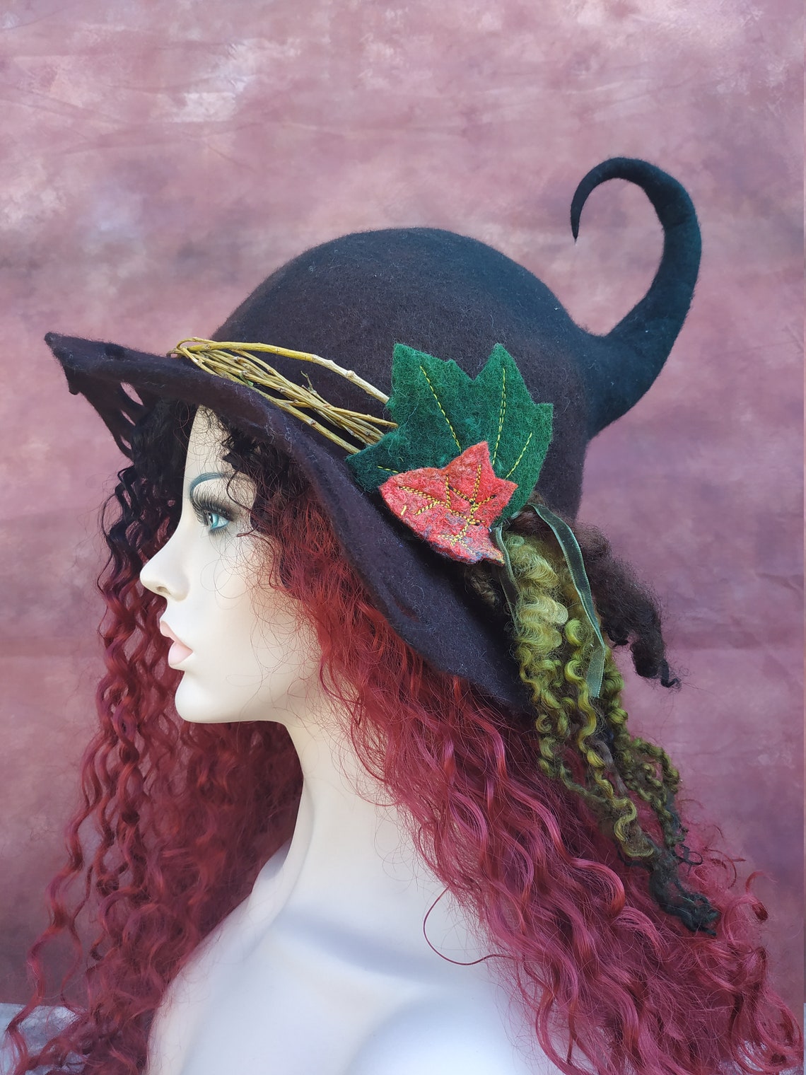 Wizar Hat Witch Wizard Hat Wool Hat Pixie Cap Felt Hat - Etsy