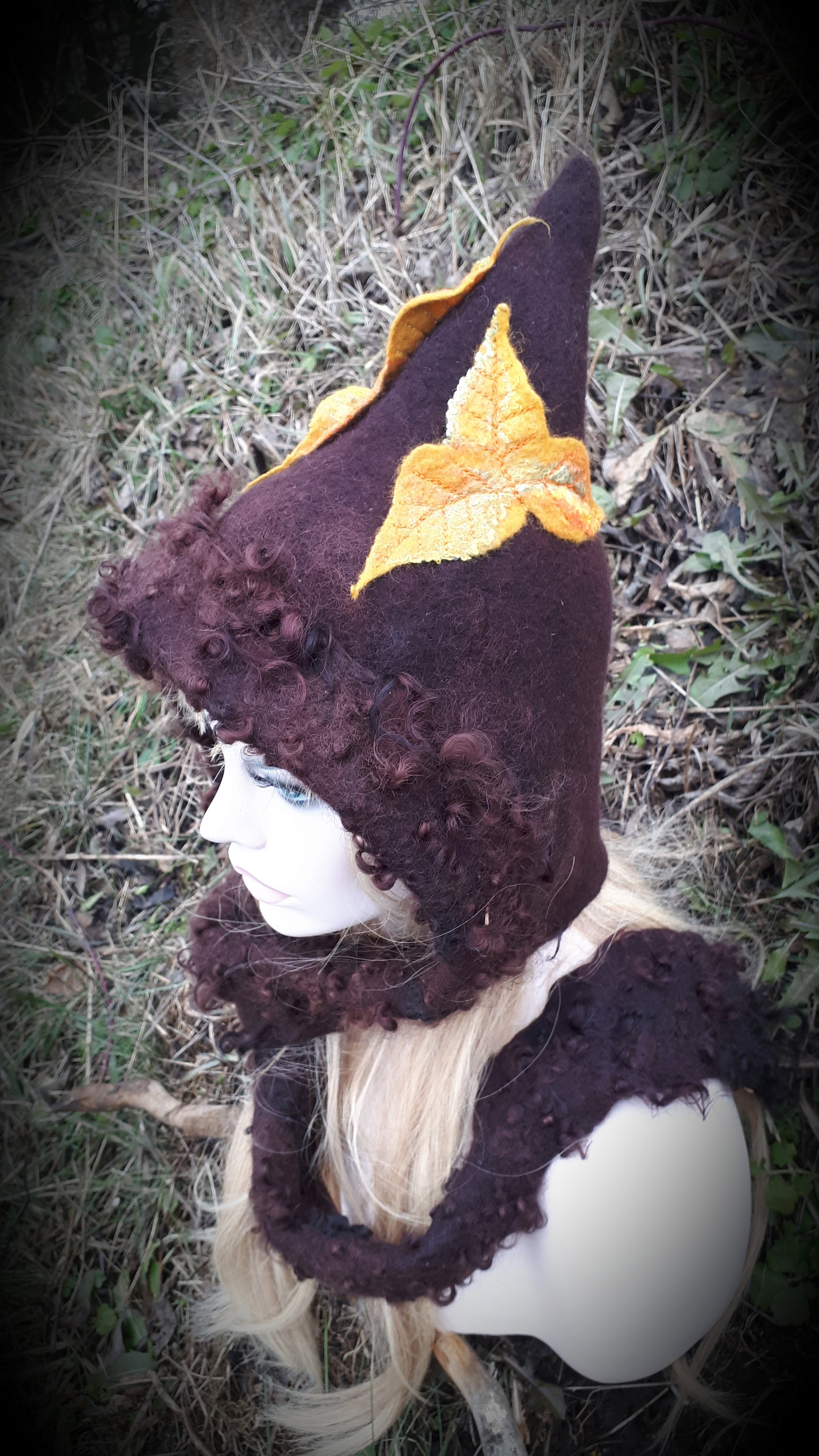 Pixie Hood-witches Hood Wool Hat-pixie Hat-felt Hat Felted - Etsy