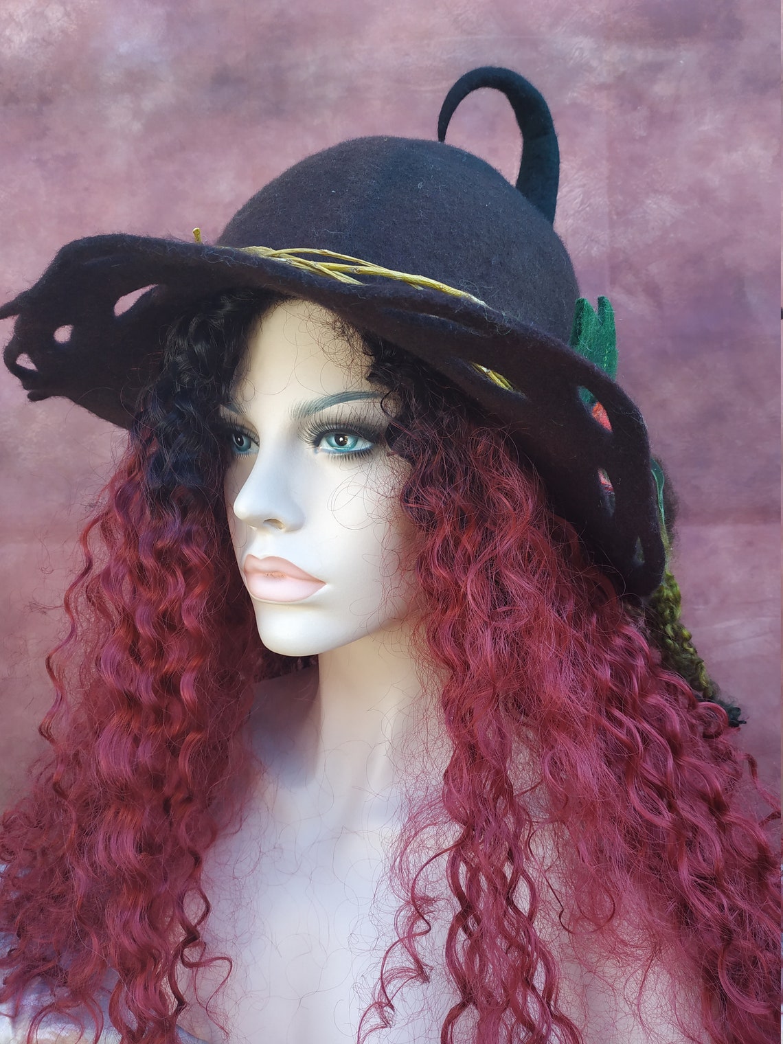 Wizar Hat Witch Wizard Hat Wool Hat Pixie Cap Felt Hat - Etsy