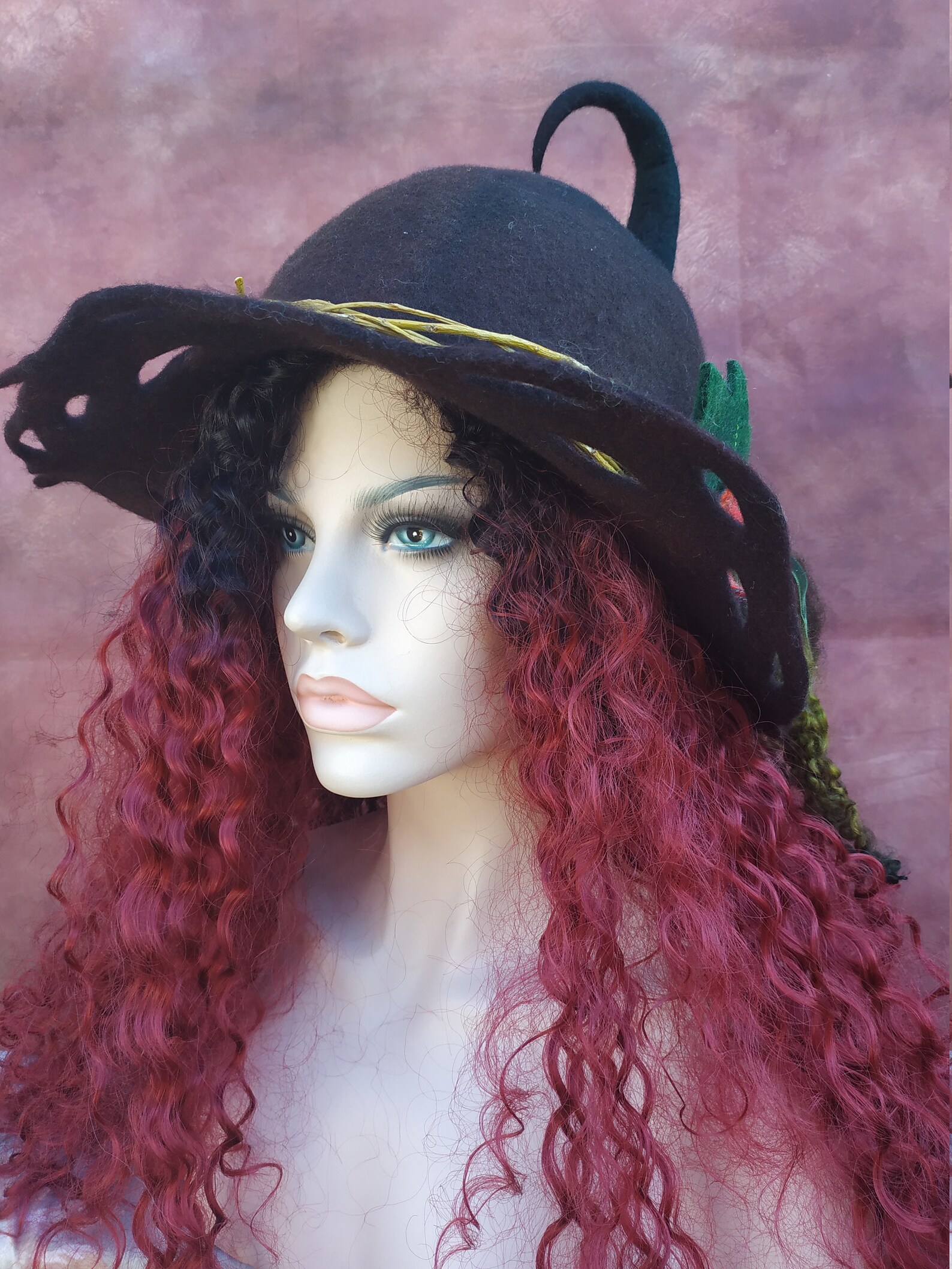 Wizar Hat Witch Wizard Hat Wool Hat Pixie Cap Felt Hat - Etsy
