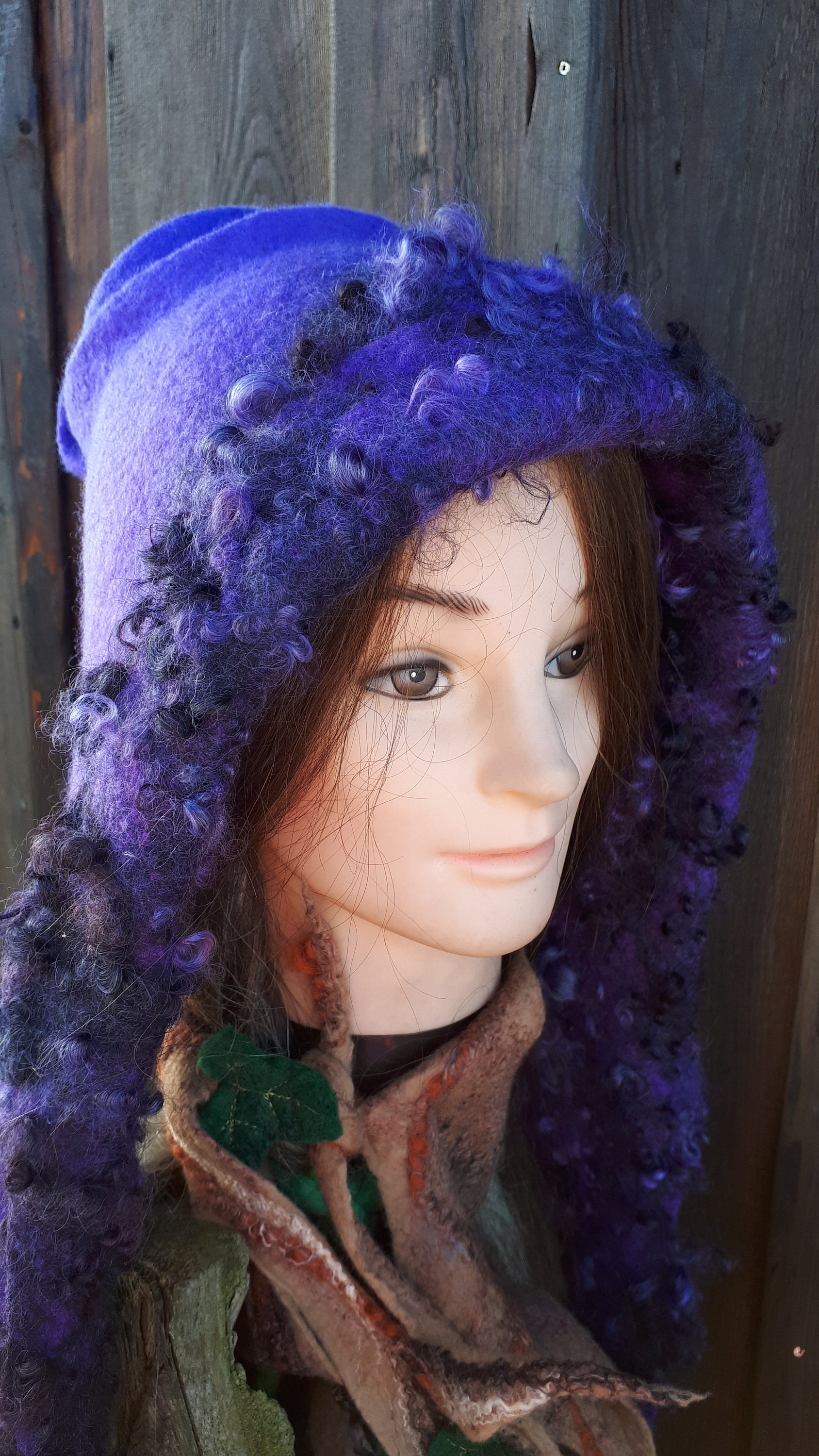 Pixie Hood-witches Hood Wool Hat-pixie Hat-felt Hat Felted - Etsy