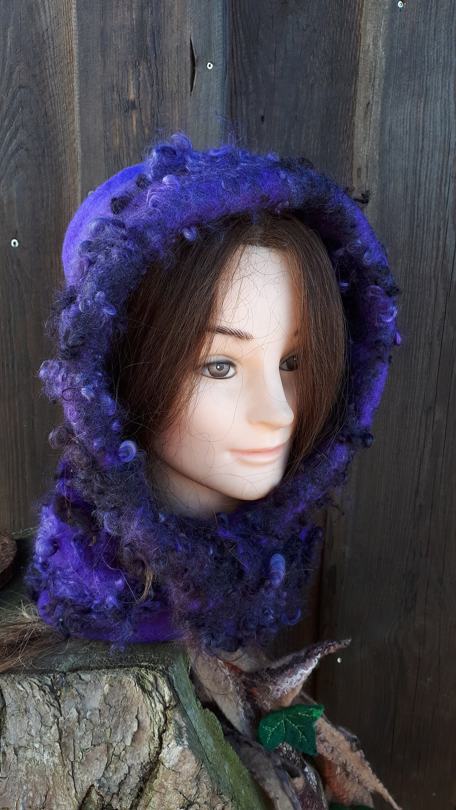 Pixie Hood-witches Hood Wool Hat-pixie Hat-felt Hat Felted - Etsy