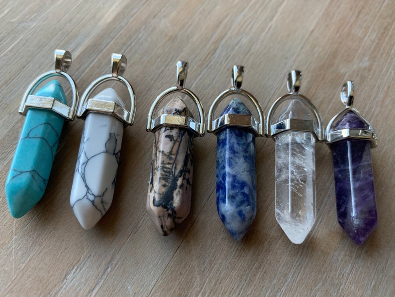 Healing Crystal Pendant Gemstone Pendant Stone Pendant | Etsy