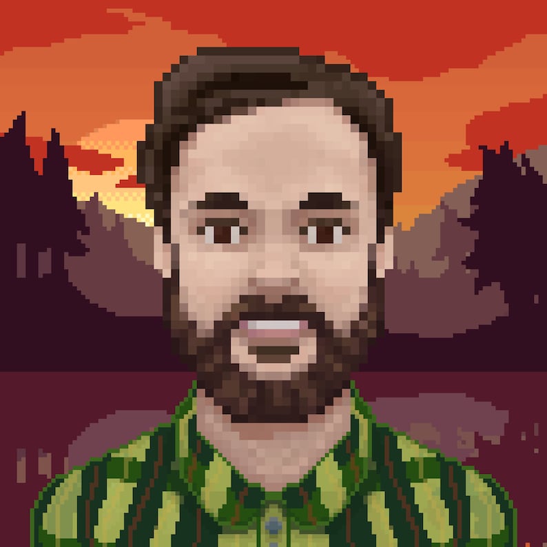 Pixel Art Profile Picture, Digital Portrait From Photo - Etsy