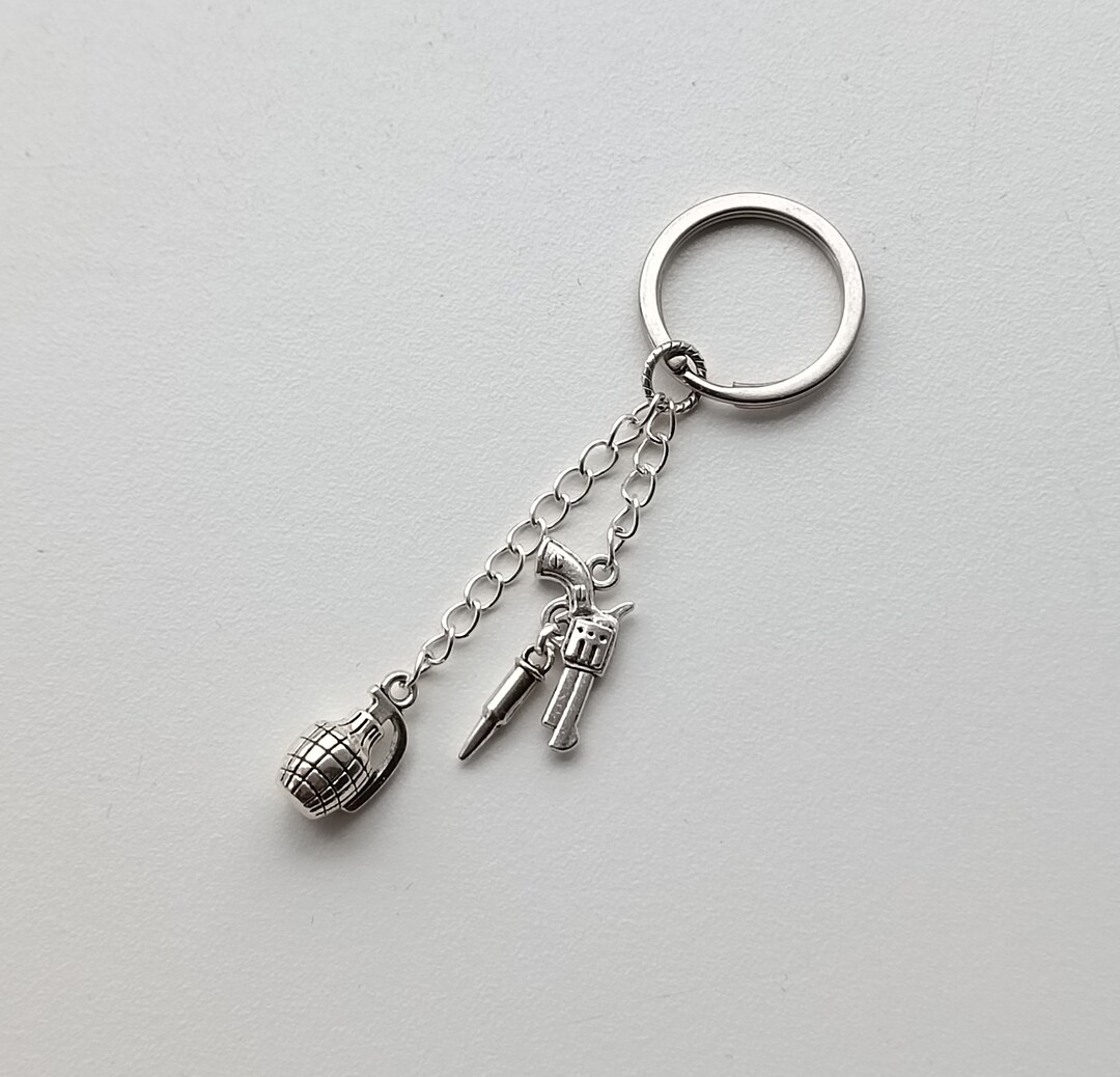 Keychain for Keys With Revolver Bullet and Grenade - Etsy