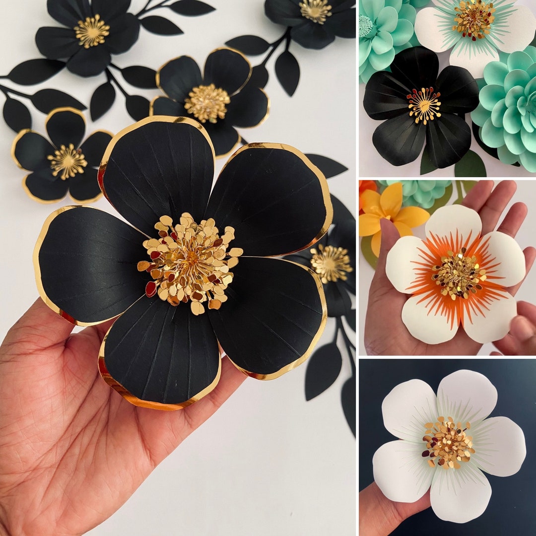 Paper Flower Template: DIY Wedding & Party Decor (PDF) Elegant Birthday ...