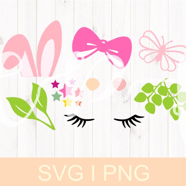 Bunny Eyelashes Svg - Etsy