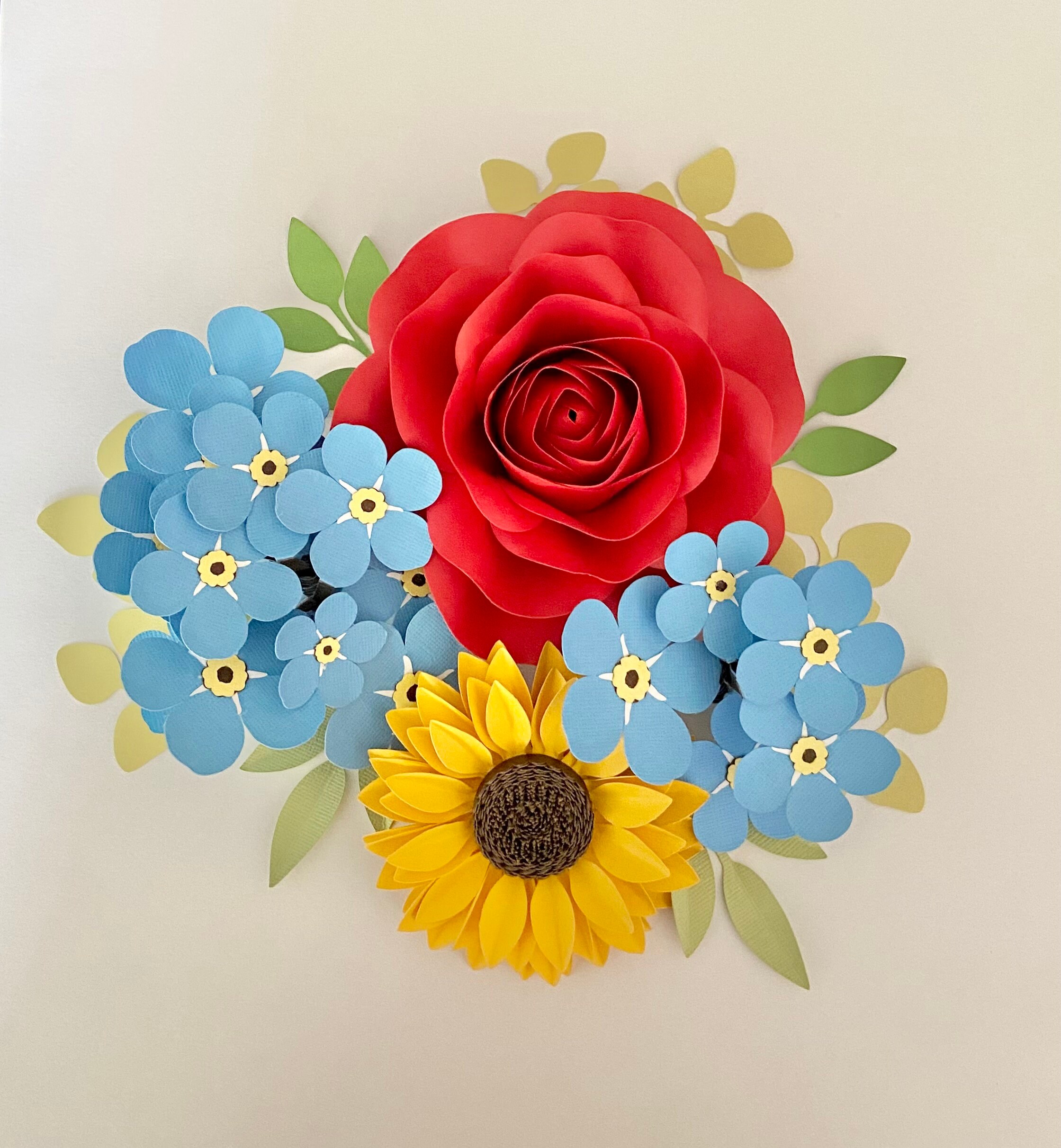 Paper Flowers Template Forget-me-not Flower Gifting for - Etsy Canada