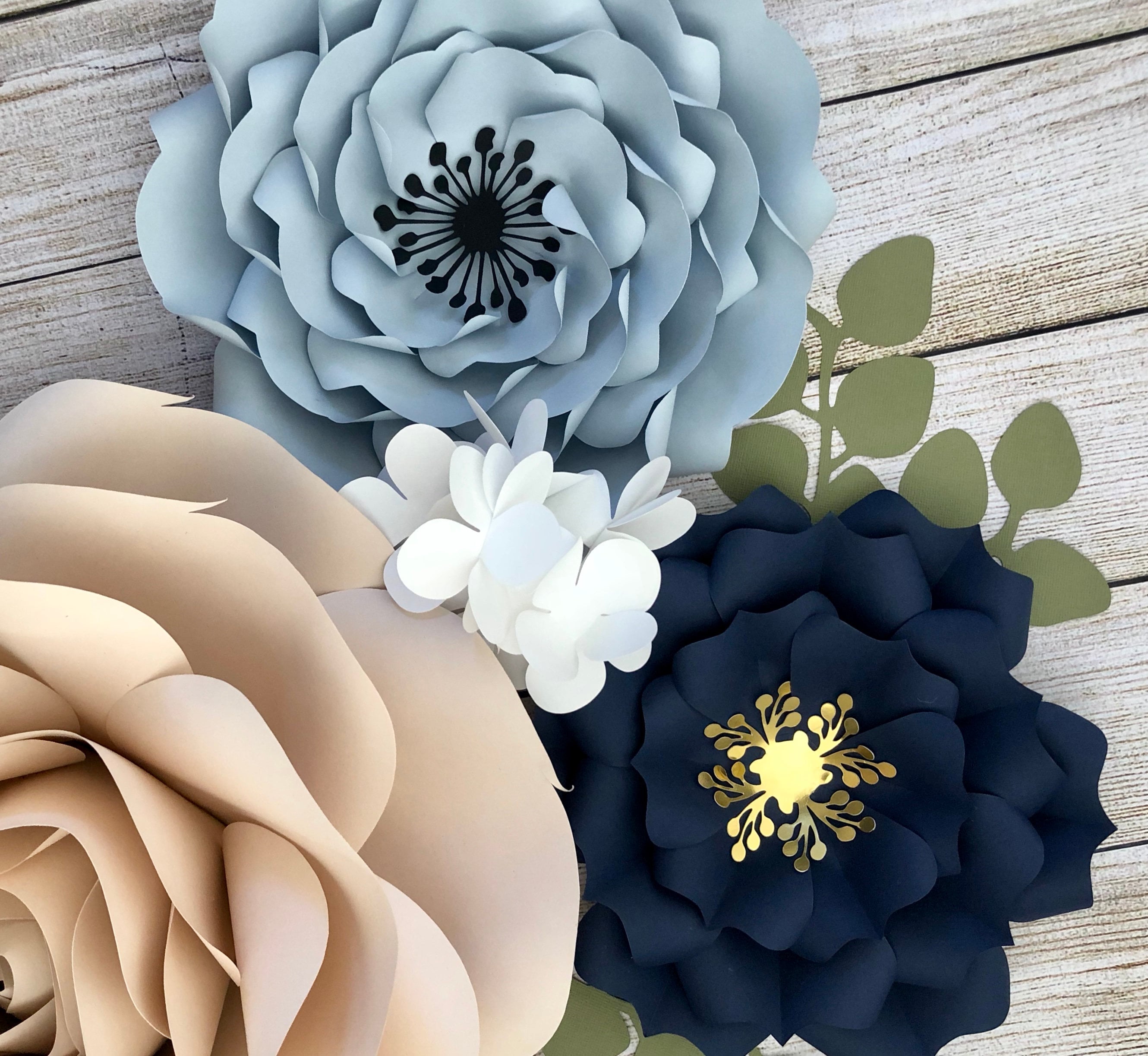 Paper Flower Template for Large Paper Flowers Wedding Home & - Etsy