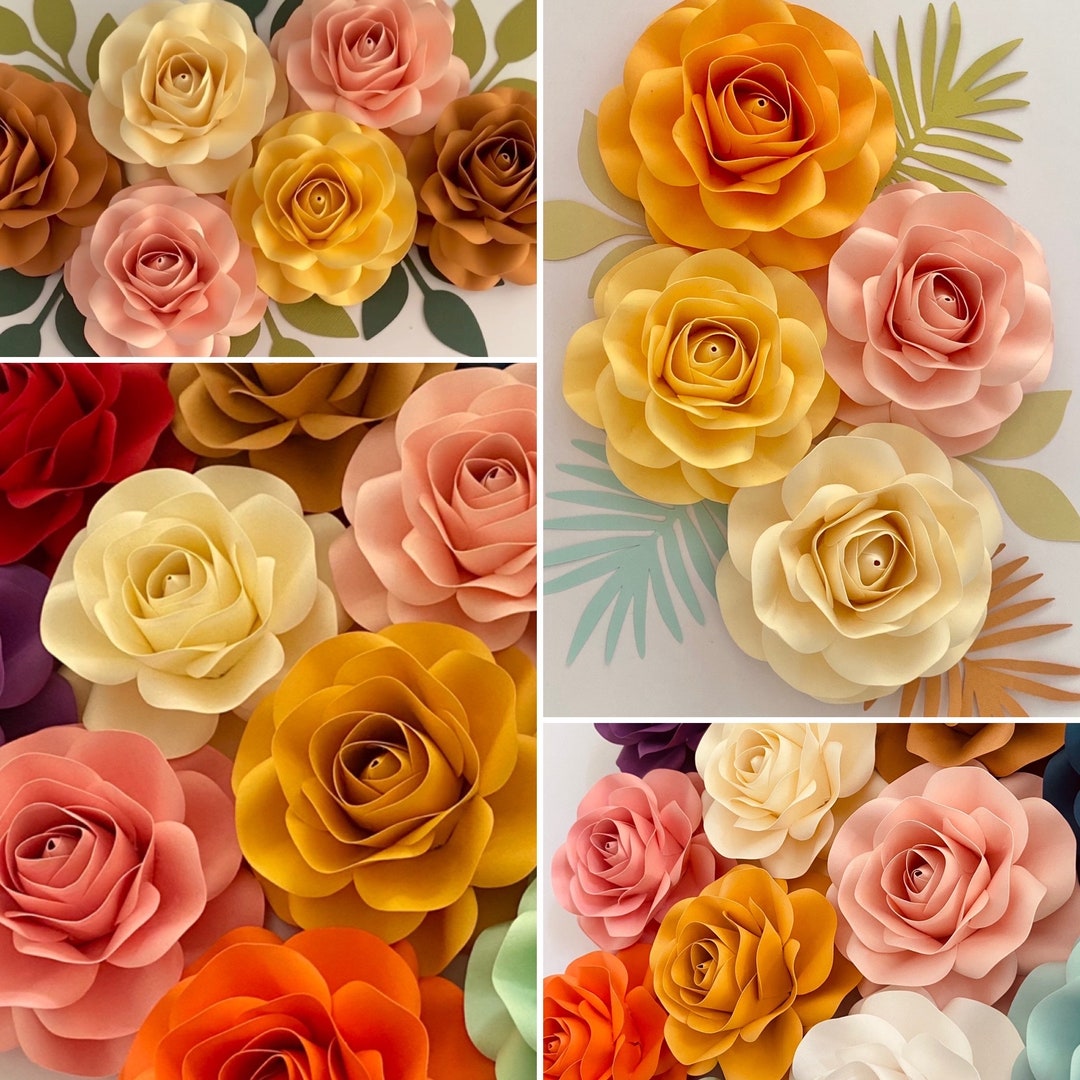 Mini Paper Rose Template - DIY Crafting Svg/pdf/png/dxf (digital ...