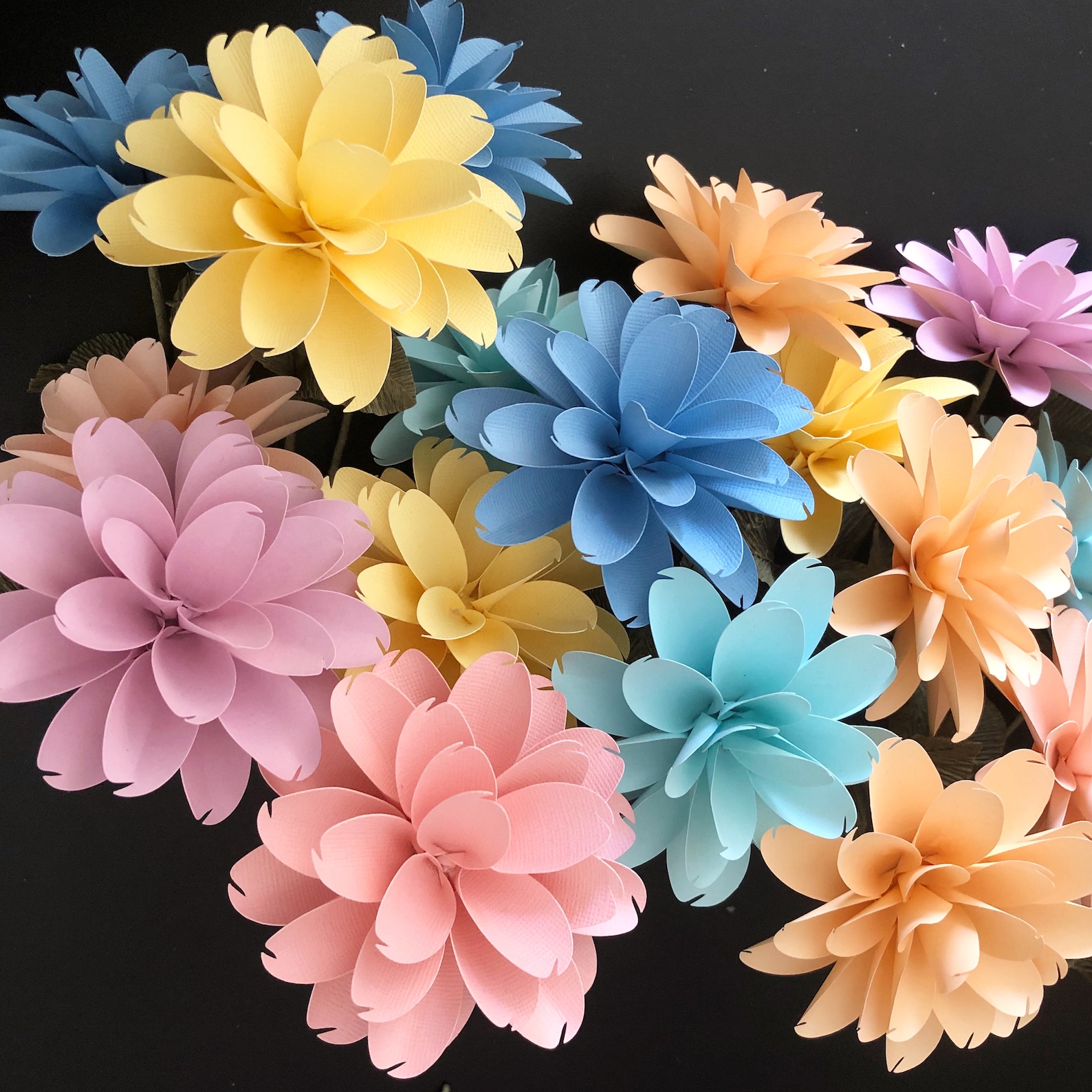 Paper Flower Template Small Flowers for DIY Projects Pdf - Etsy