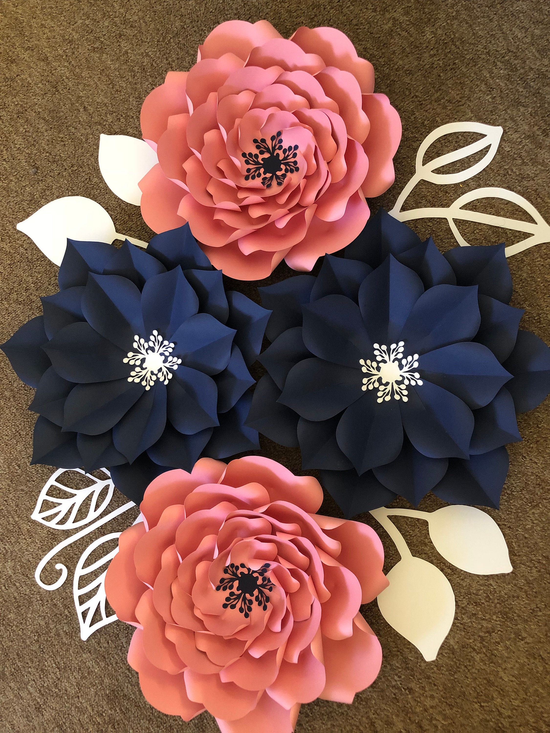DIY Paper Flower Template: Printable Trace & Cut Files (PDF) - Etsy