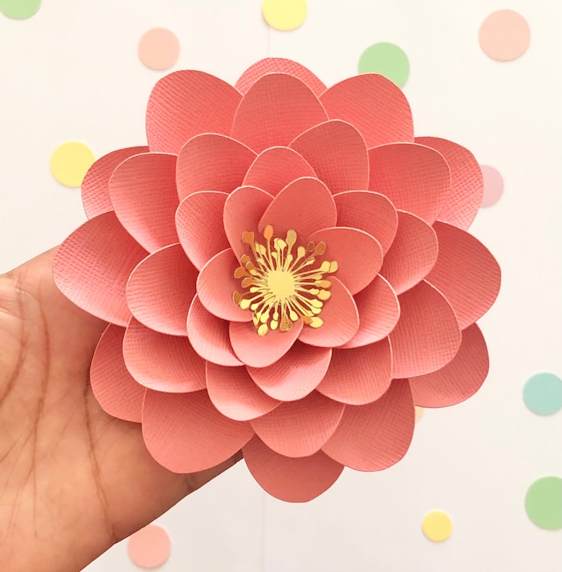 Paper Flower Template: Small Flowers, Party Decor (SVG, PNG, PDF) - Etsy