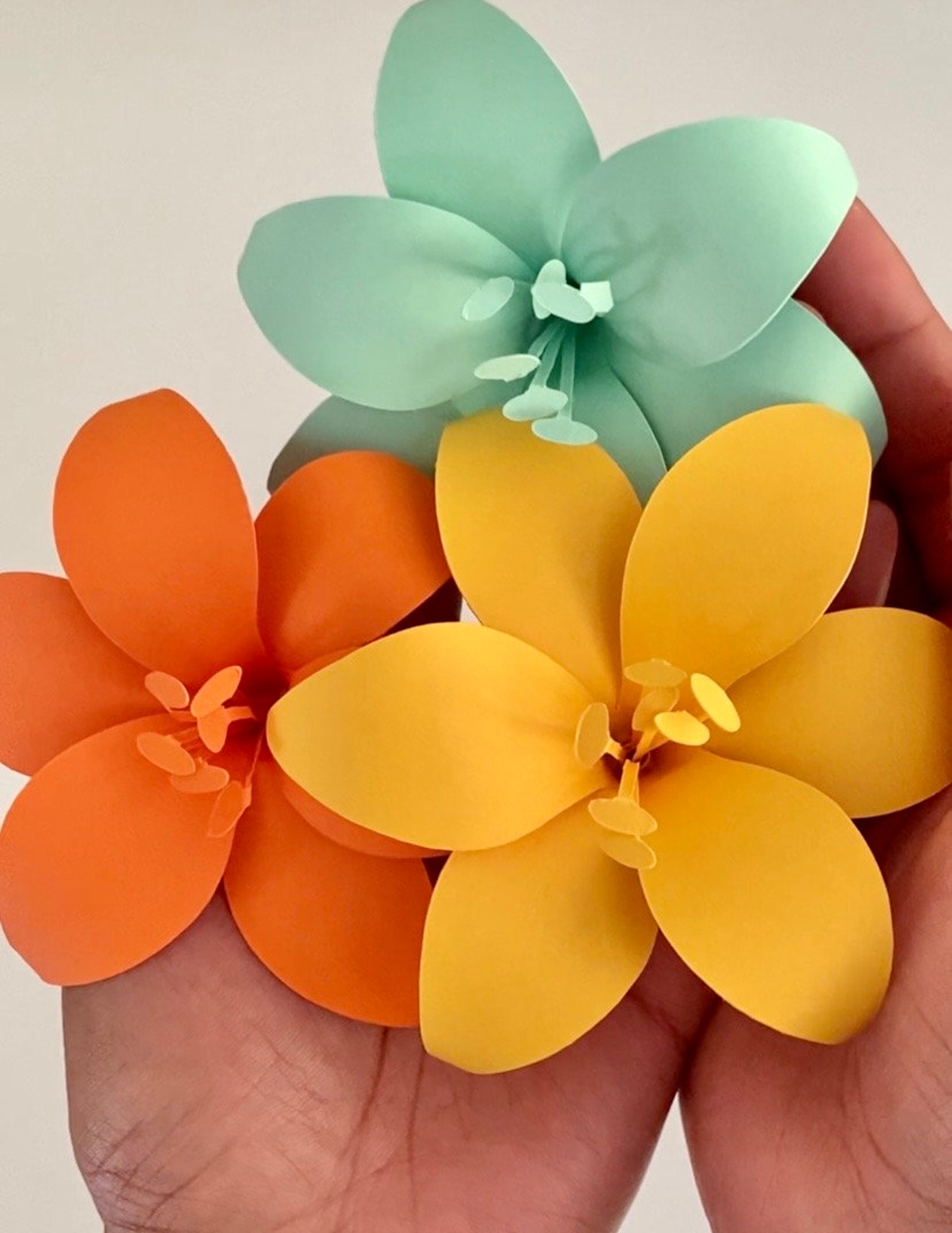Lily Paper Flower Template: DIY Shadow Box Flowers (PDF Trace & Cut) - Etsy