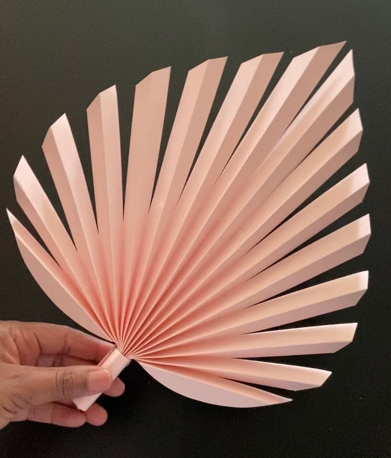 Paper Flower Leaf Template: Tropical Palm SVG & PDF (silhouette Cameo ...
