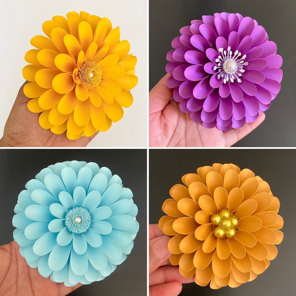 Purple Paper Flowers - Etsy