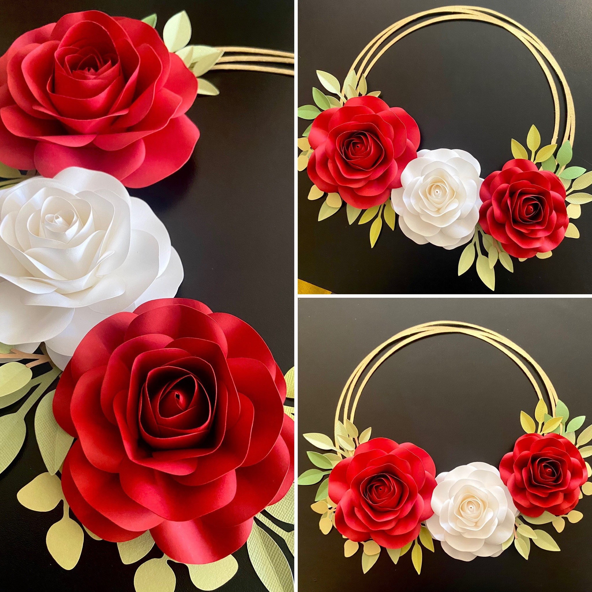 Small Paper Flowers Mini Rose Template for DIY Crafting - Etsy UK