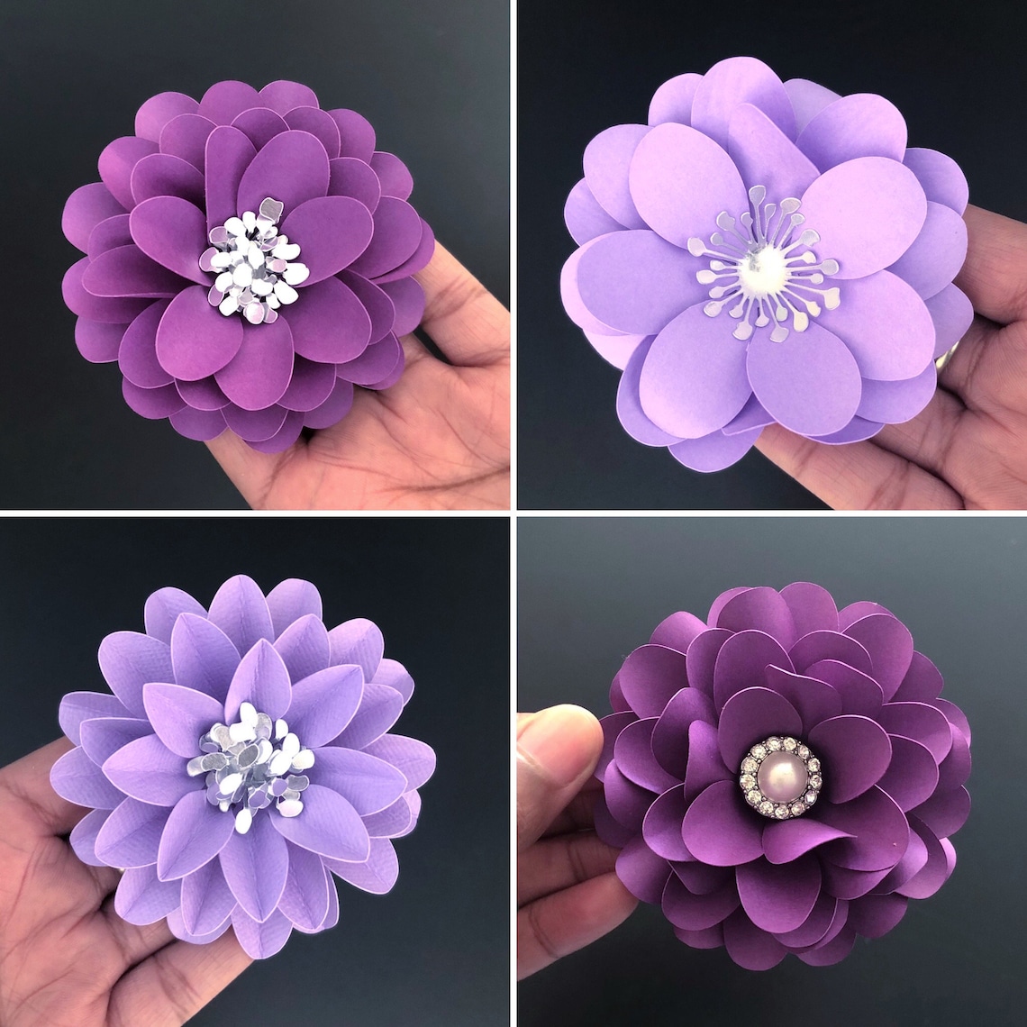 Paper Flower Template Small Flowers for DIY Projects Pdf - Etsy