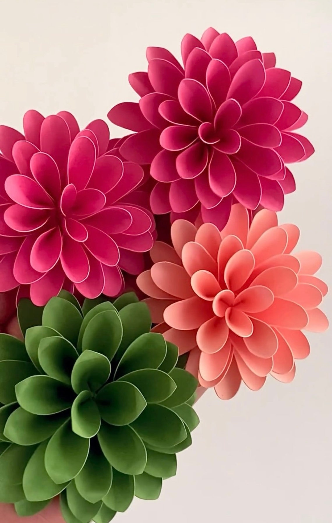 Dahlia Paper Flower Template: SVG, PDF, & PNG Cut Files (video ...