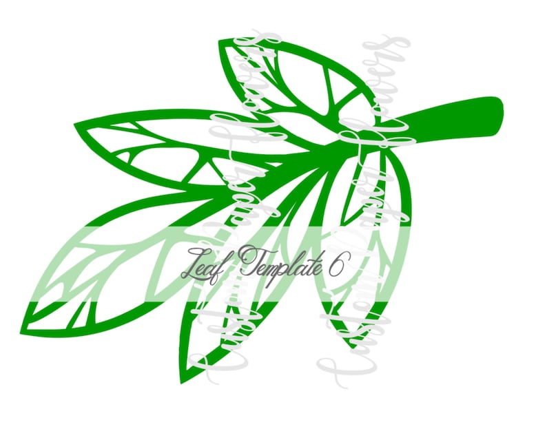 Paper Flower Leaf Templates: PNG & PDF Trace and Cut Files - Etsy