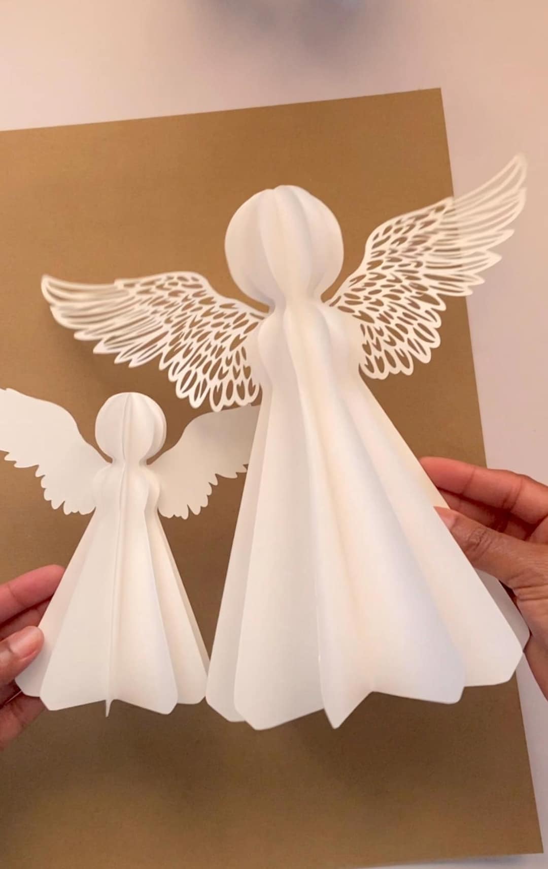 3D Christmas Paper Angel Template • DIY Holiday Décor • Cricut and ...