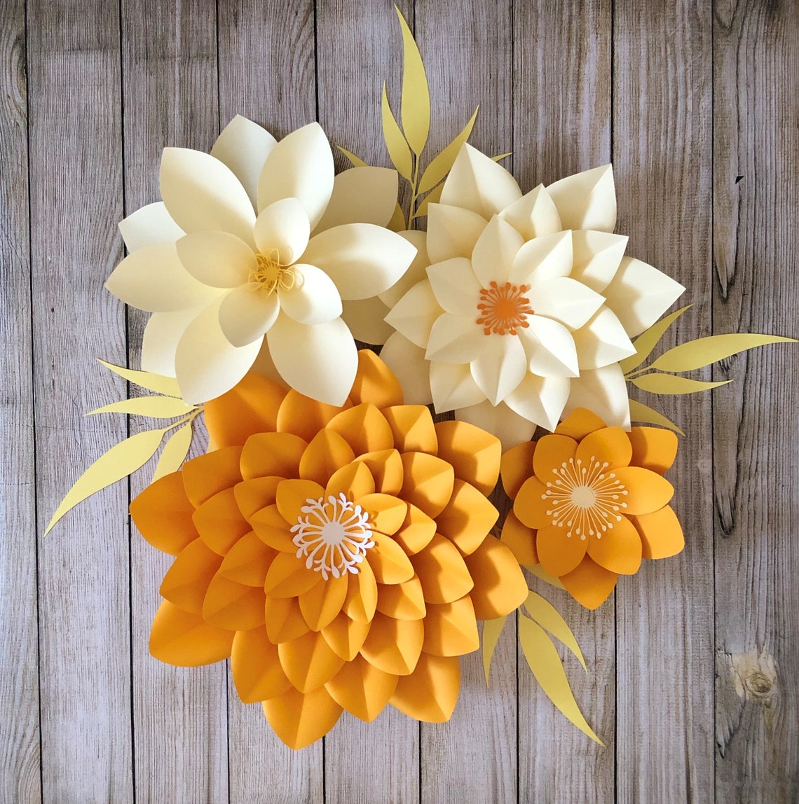 DIY Paper Flower Template: Printable Trace & Cut Files (PDF) - Etsy