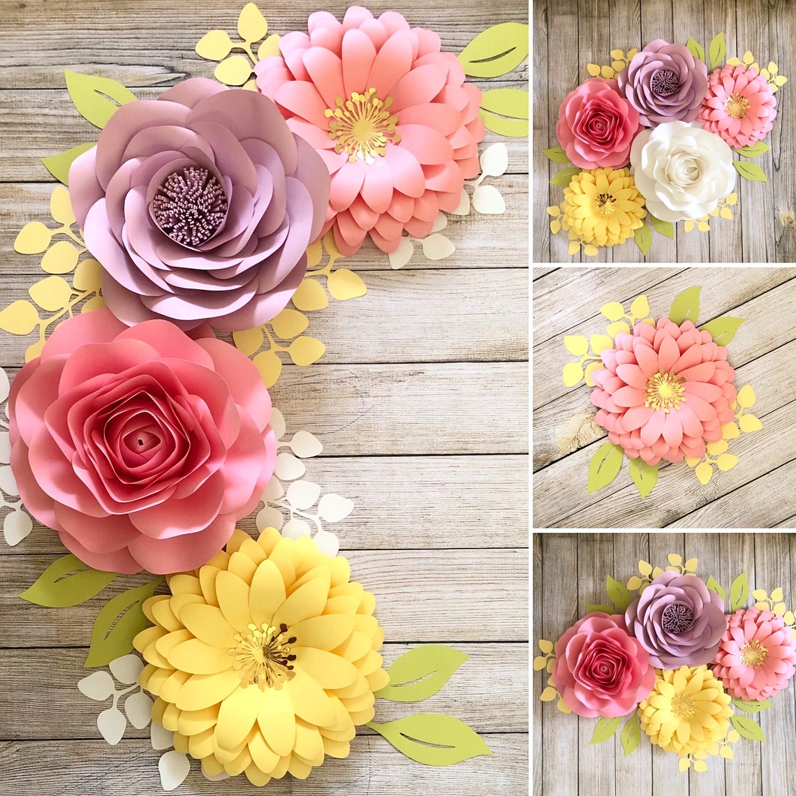 Paper Flower Template DIY Paper Flower for Event Décor and | Etsy