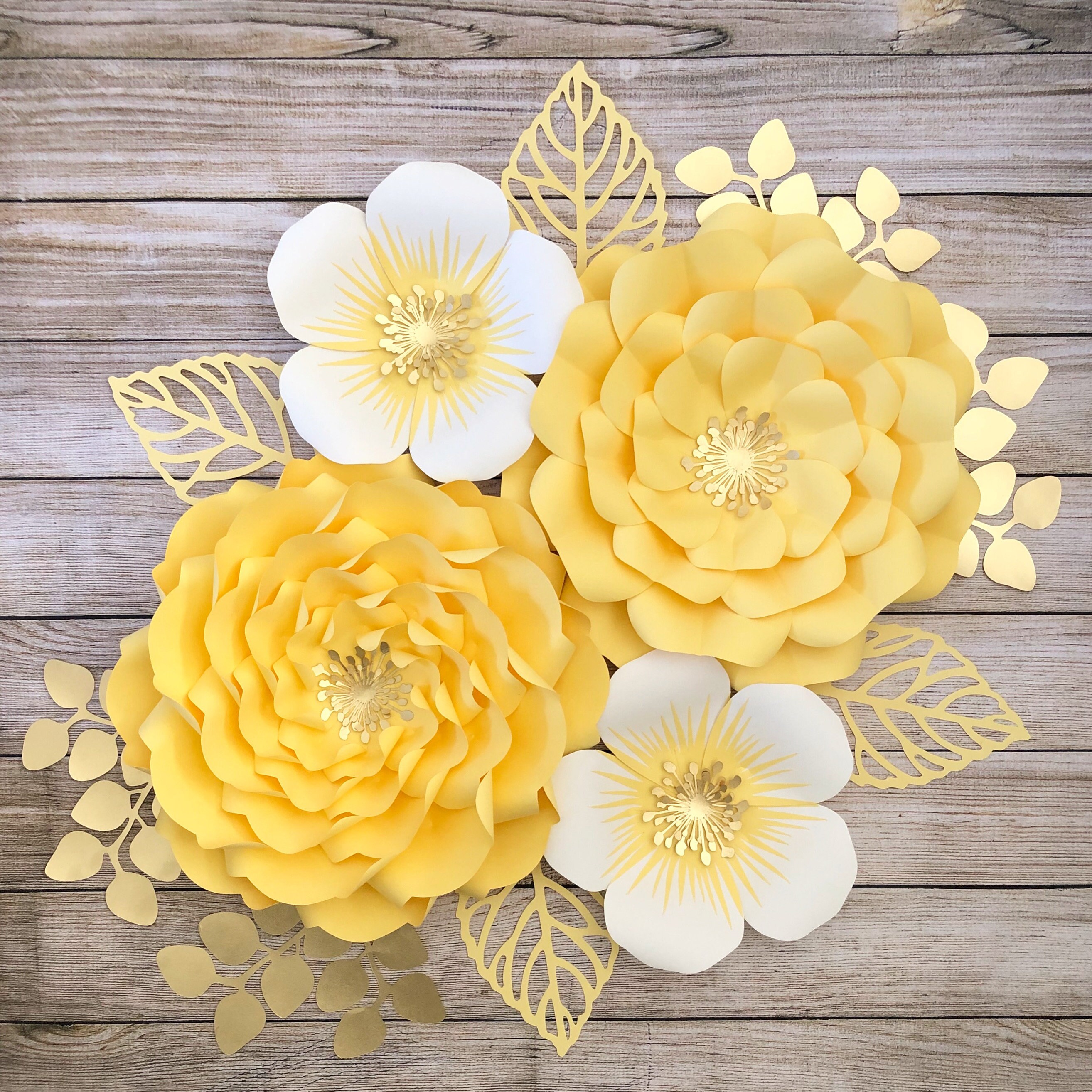 DIY Paper Flower Template: Printable Trace & Cut Files (PDF) - Etsy