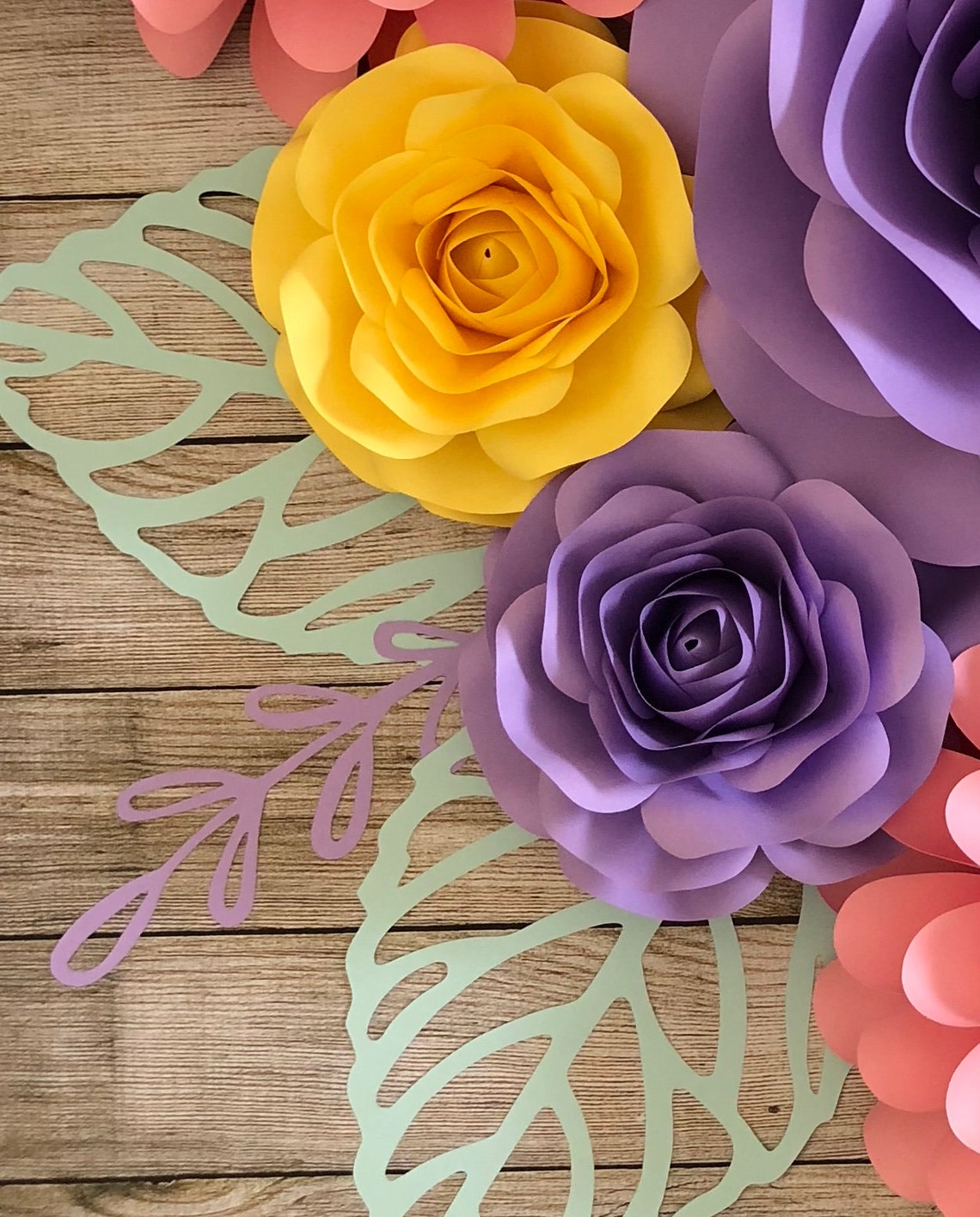 PDF Rose Paper Flower Template DIY Paper Flower for Event - Etsy