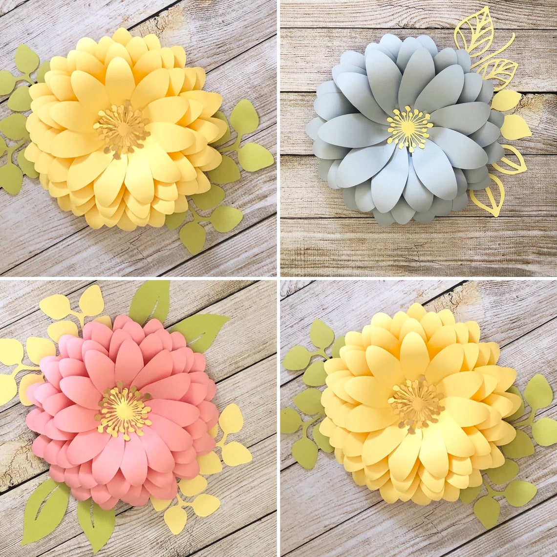 Paper Flower Template, DIY Paper Flower for Event Décor and Nursery ...