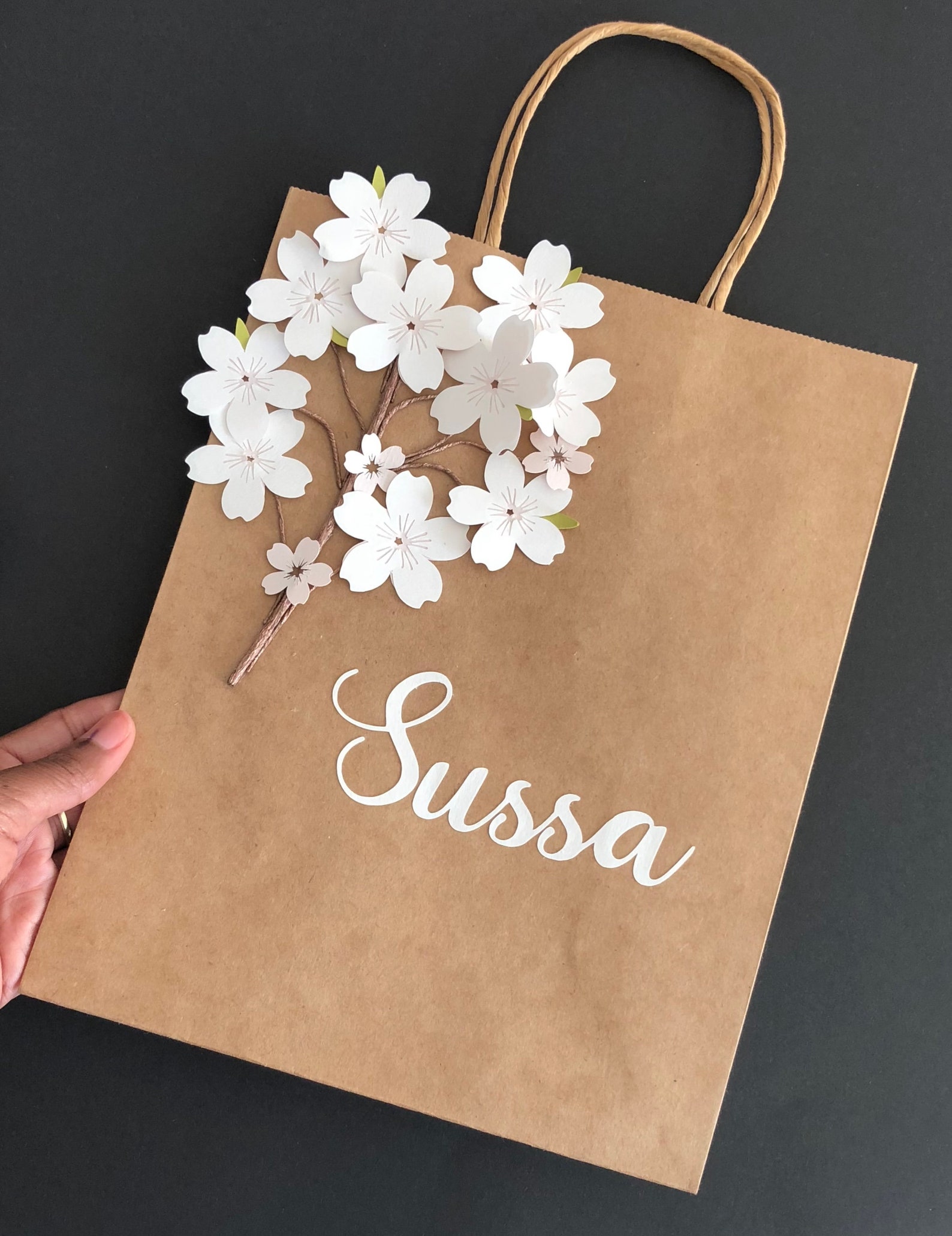 Paper Flowers Template Cherry Blossom Flower DIY Gifting for Weddings ...