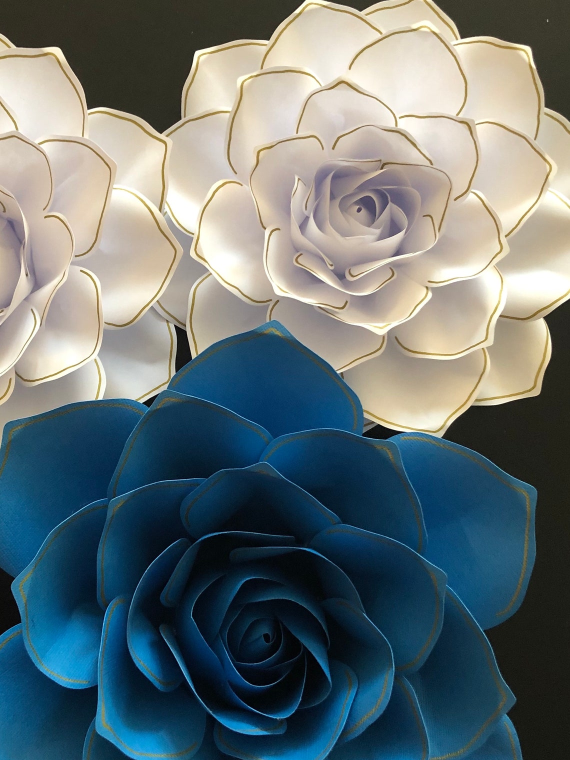 Small Paper Flowers Small Rose Template for DIY Crafting | Etsy