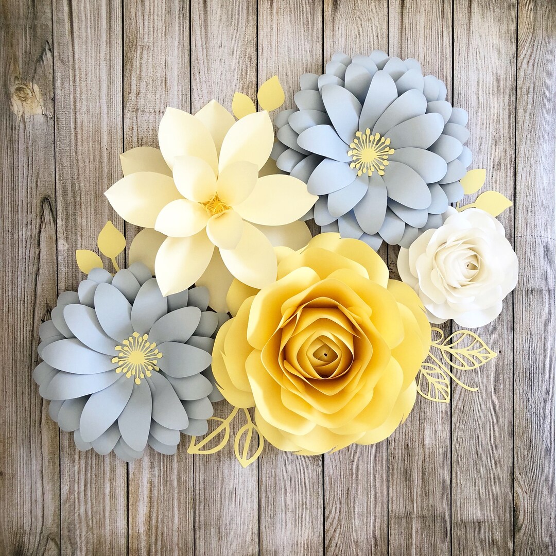 Large Paper Flowers Template Bundle: DIY Nursery & Wedding Decor (PDF ...