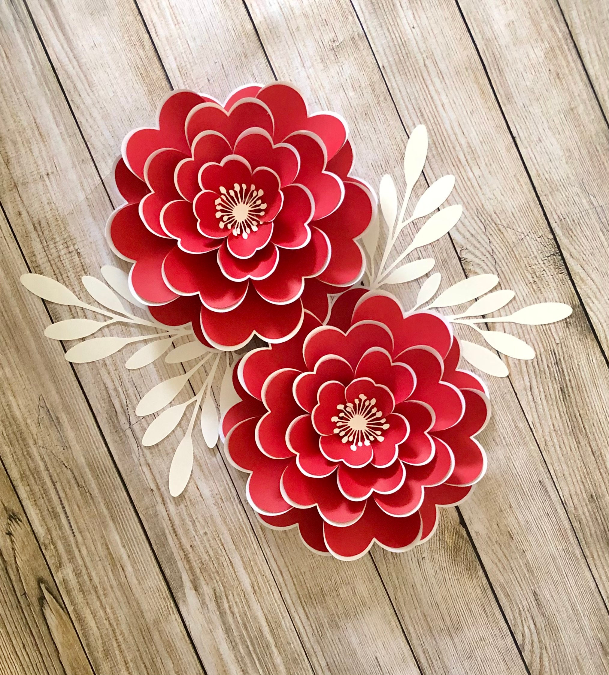 Paper Flowers Template For Large Paper Flowers Wedding Home Etsy Paper Flowers Template For Large Paper Flowers Wedding Home Etsy