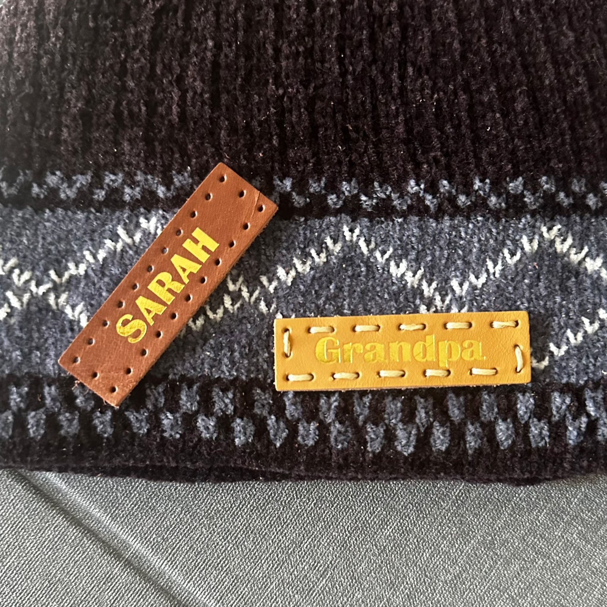 Personalized Leather Name Tag: Custom Imprinted Stitch-on Label - Etsy