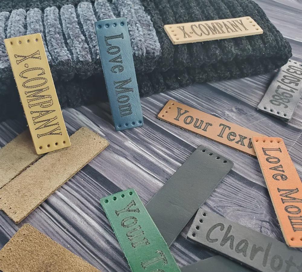 Laser Engraved Personalized Leather Patch: Custom Name Tag - Etsy