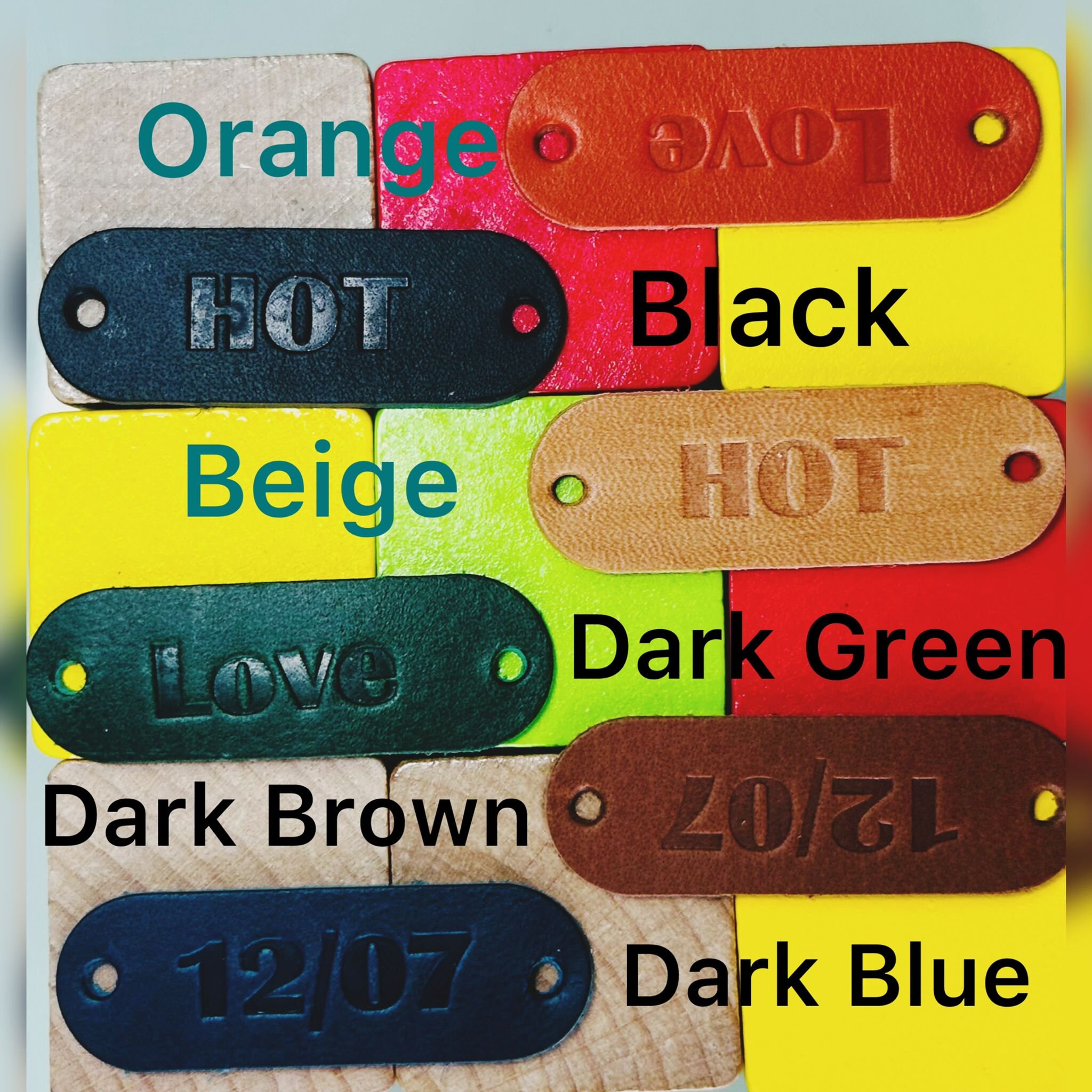 Personalized Leather Patch, Custom Leather Patch, Personalized Name Tag ...