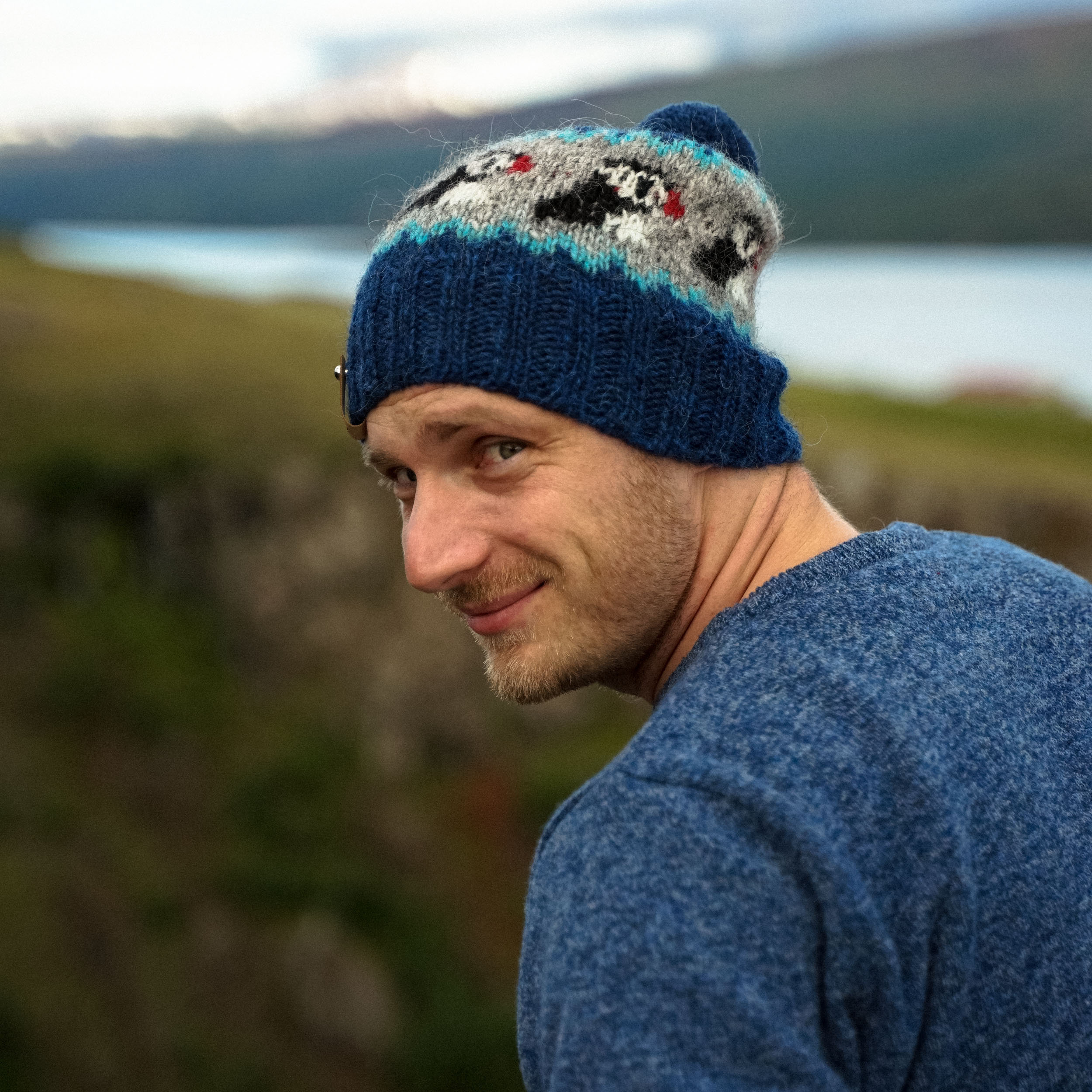 Icelandic Wool Hat With Puffin . Handmade From Icelandic Wool. - Etsy ...