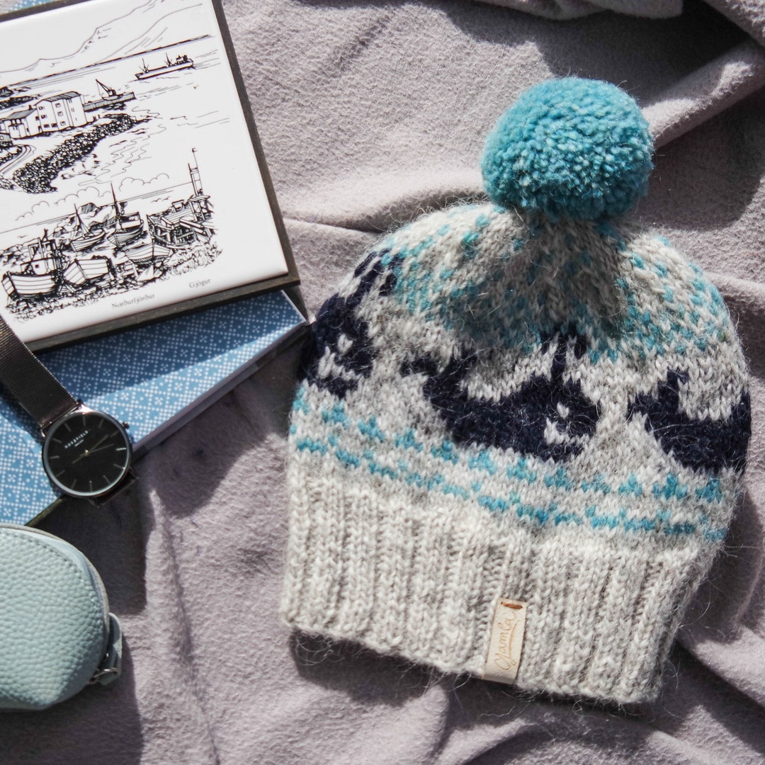 Icelandic Wool Hat. Handmade Knitwear From Icelandic Wool. Warm Wool ...