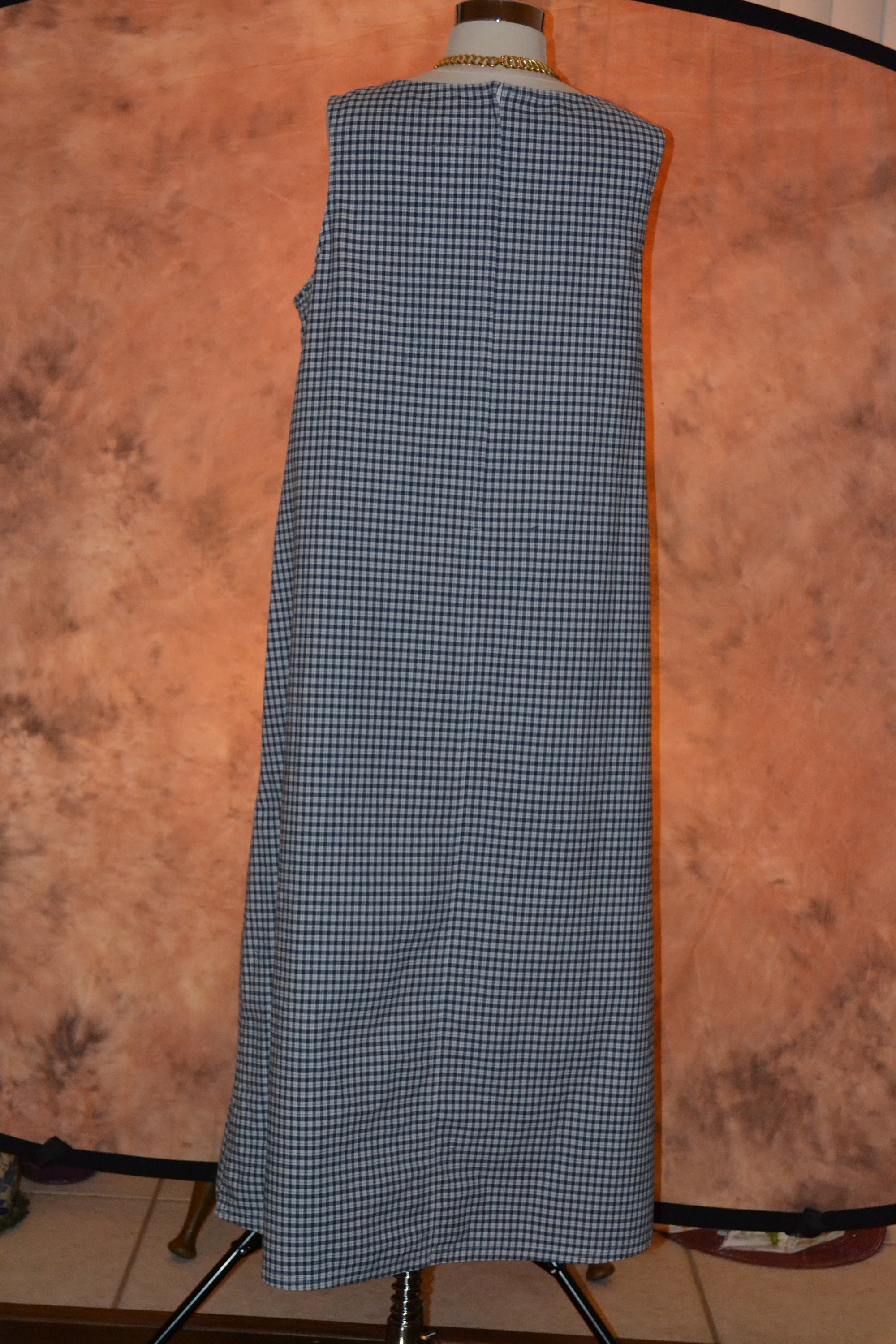 Old Fashioned Pinafore Women's Vintage Calico Navy Blue | Etsy