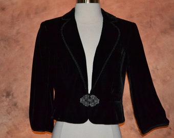 Black Silk Jacket | Etsy