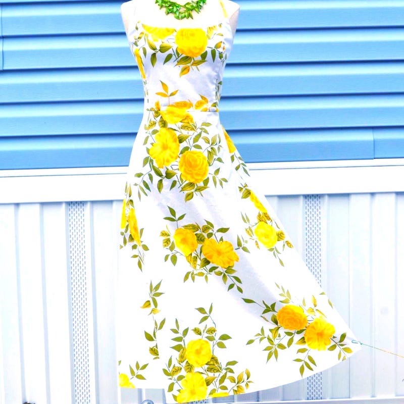 Vintage Cotton Tea Dress - Etsy