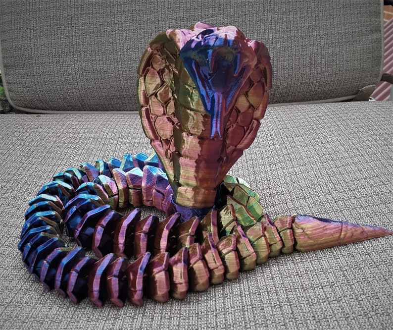 3d Printed Articulated Cobra / Made to Order - Etsy