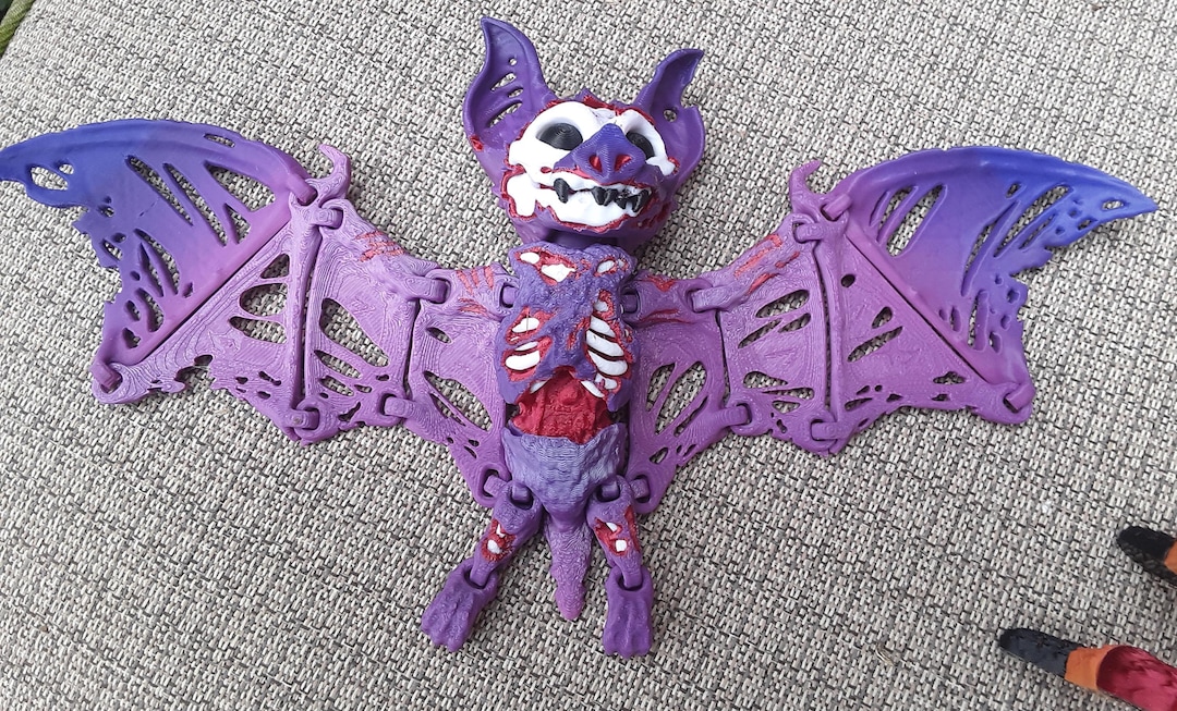 Articulated Bat 3D Printed or Zombie Bat -made to Order - Etsy
