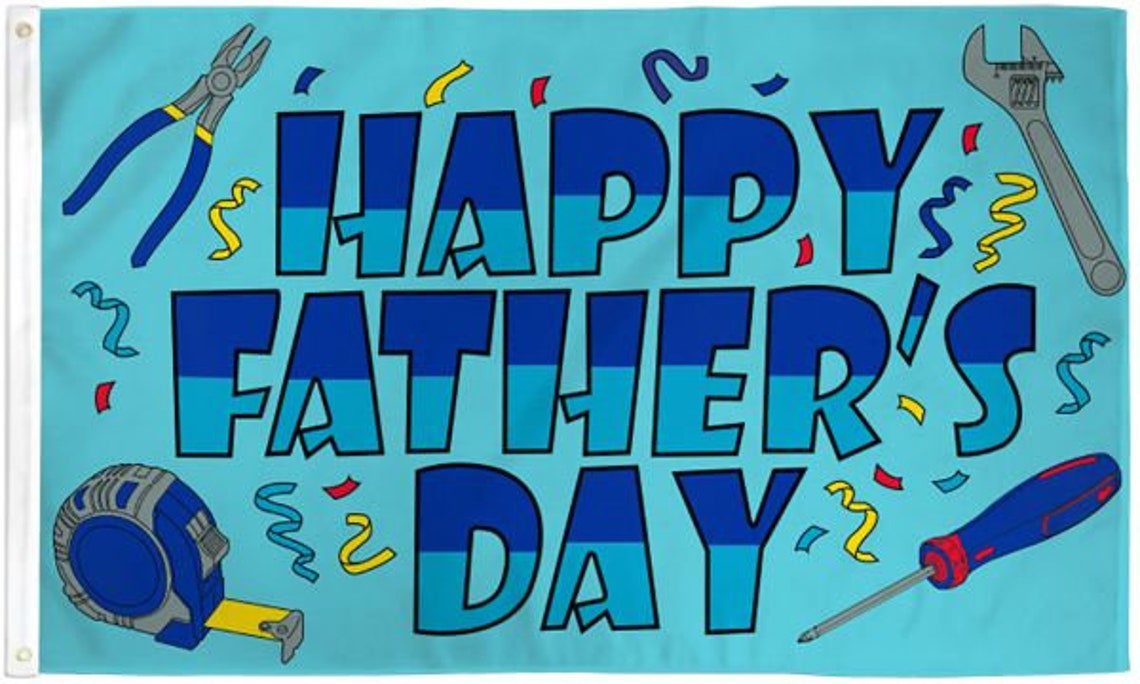 Happy Fathers Day Flag 3x5ft Poly Celebration Best Dad Dia Del Padre - Etsy