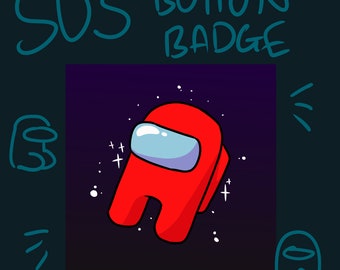 Among Us Sus Button - Etsy