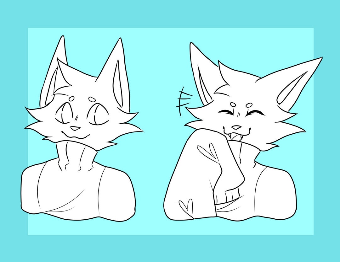 P2U Pngtuber Base Anthro Lineart - Etsy Australia